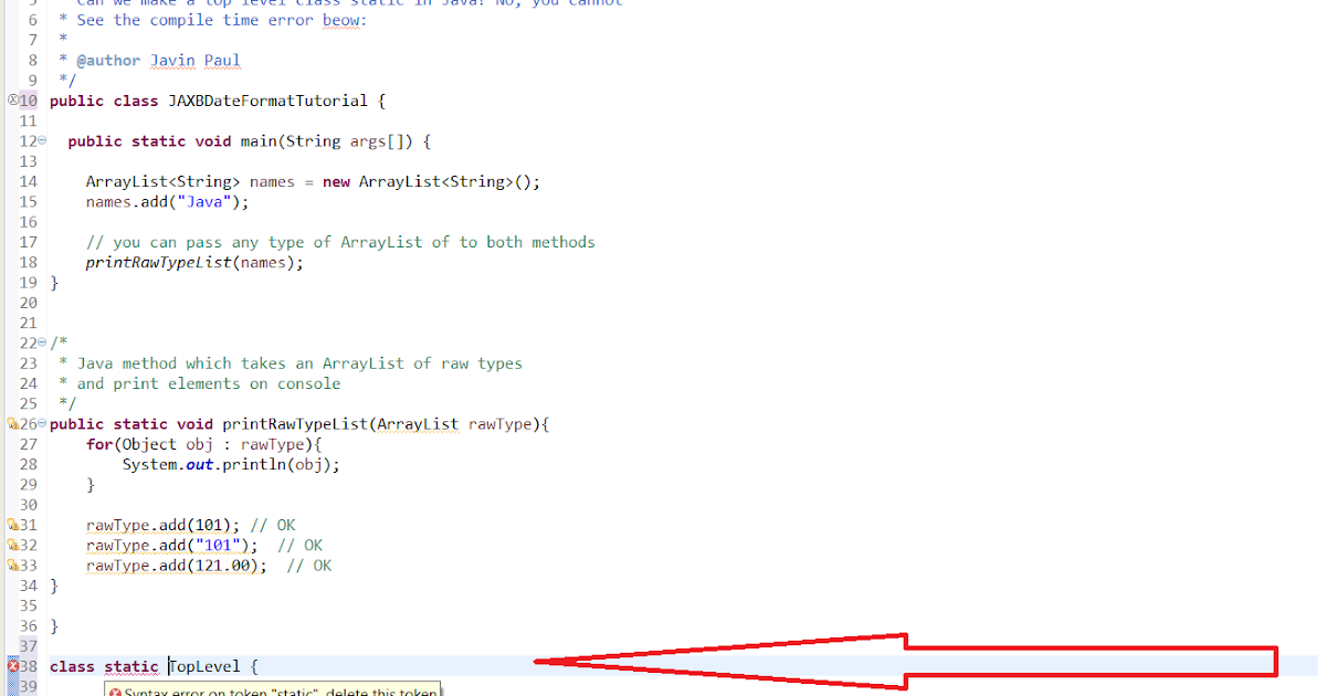 Can You Make A Class Static In Java Example Java67