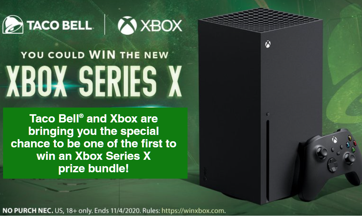 Xbox Series X Instant Win Giveaway From Taco Bell - 4,032 Winners Win ...