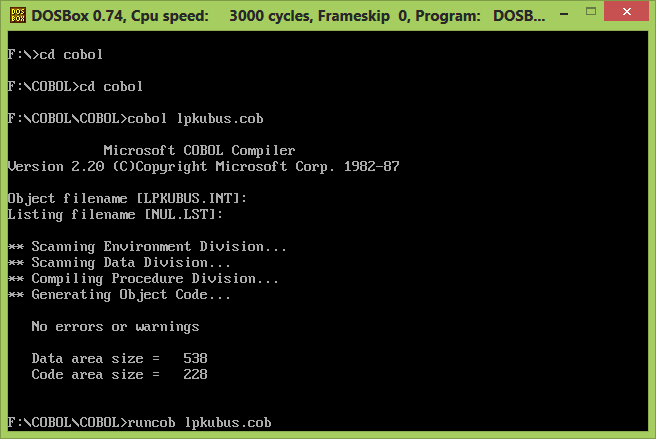 Menjalankan Cobol di Windows 64 bit Dengan Dosbox - Dani`s Blog