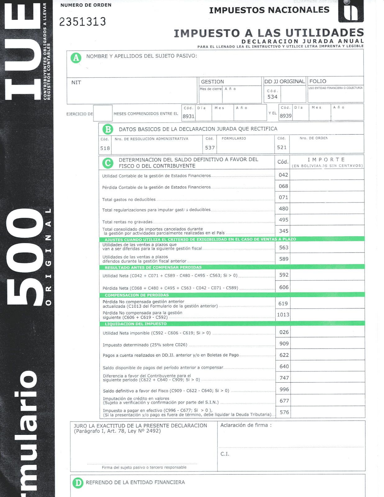 =ᐈ Guía de cómo llenar el Formulario 500 IUE - Contador Profesional