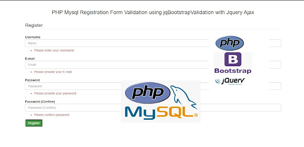 PHP Mysql Registration Form Validation using jqBootstrapValidation with ...