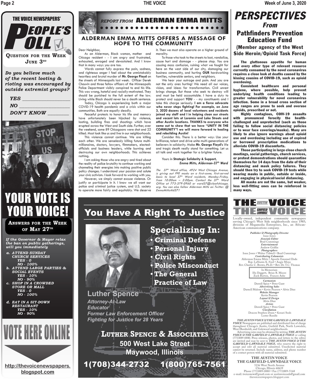 The Voice Newspapers, Serving Chicago's West Side: 2020-05-31