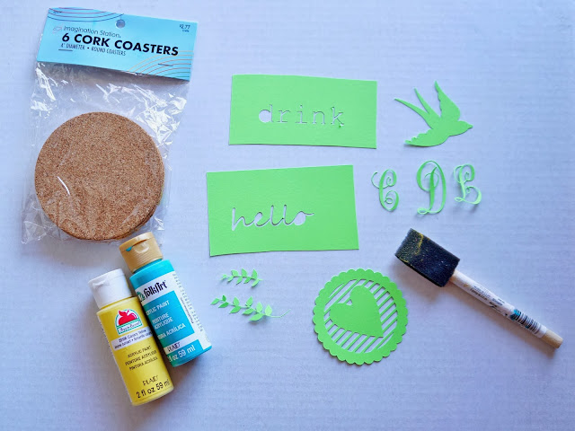 Snaps of Ginger: DIY Stenciled Coasters
