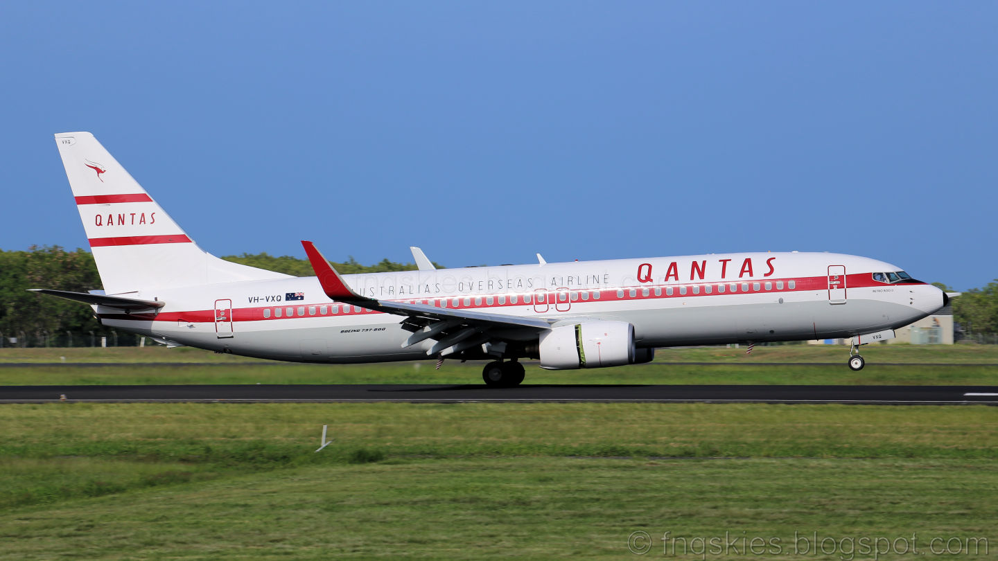 Far North Queensland Skies: Qantas Retro Roo II Boeing 737-800 VH-VXQ
