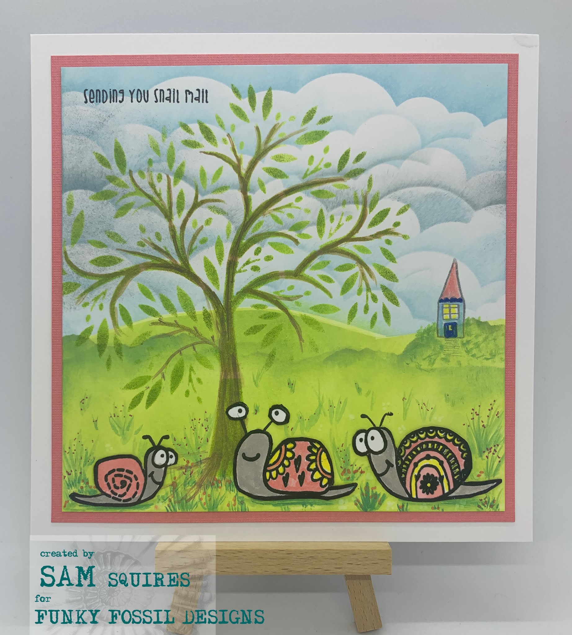 A Crafting Niche: Funky Fossil Designs new stamp preview "Snail Mail"