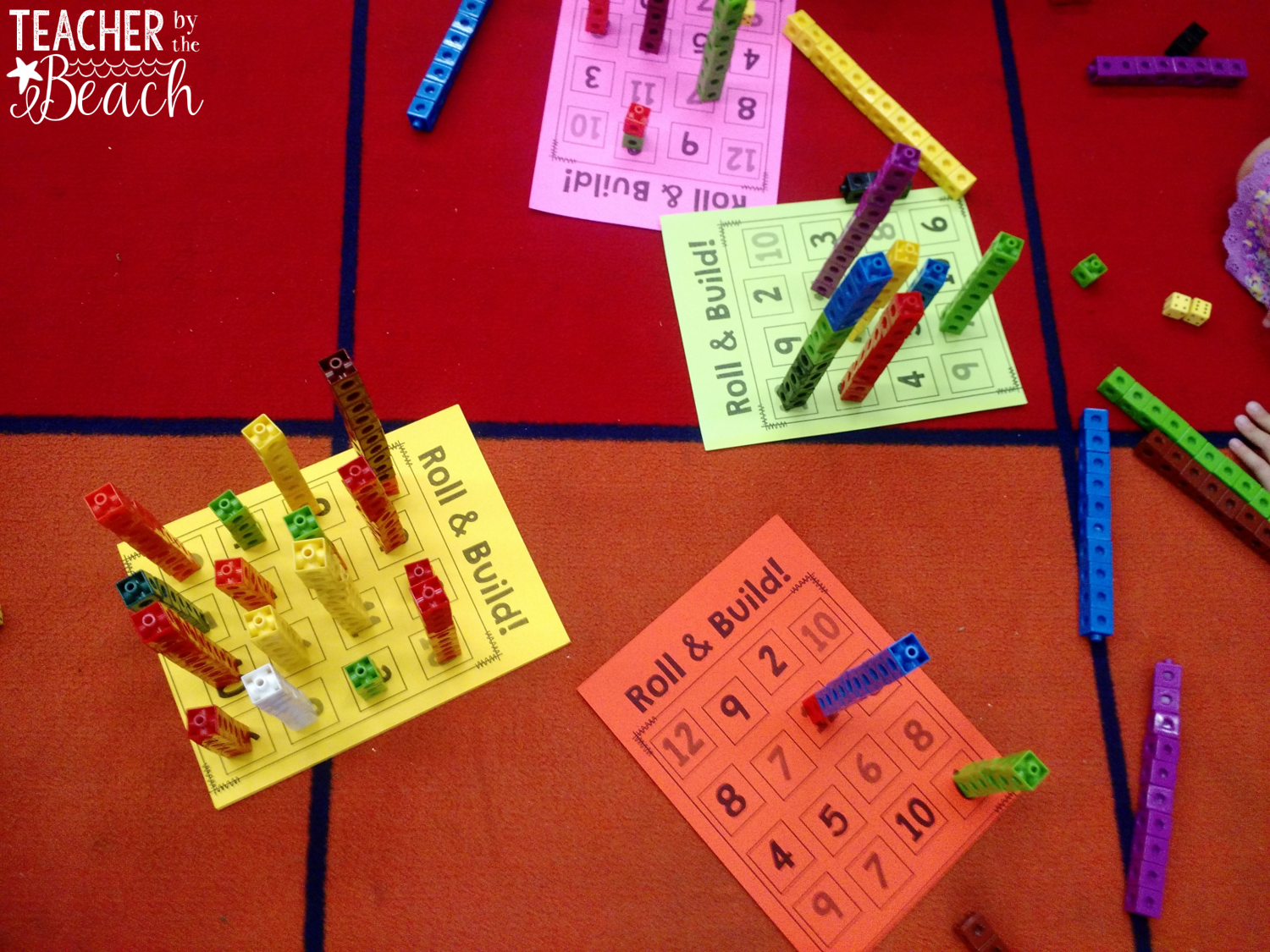 First Week Math Centers for 1st Grade - Teacher by the Beach