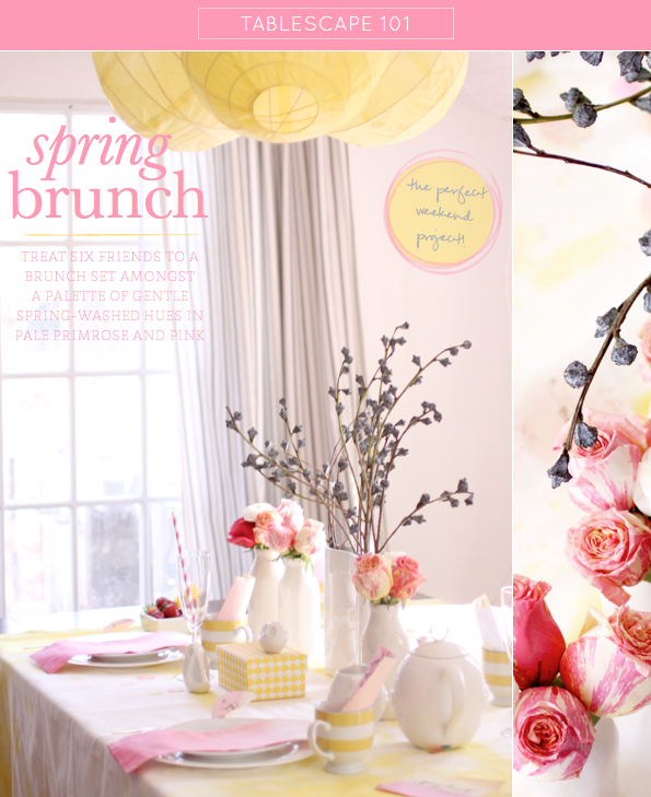 Bright.Bazaar: Tablescape 101: Spring Brunch (Yellow & Pink)