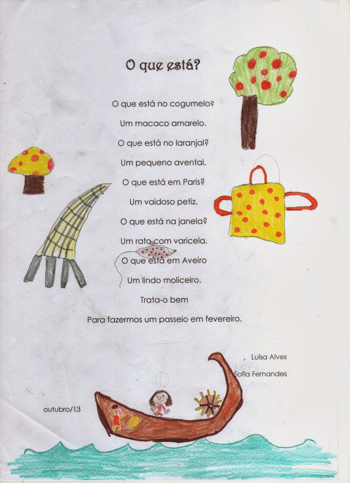 Aventuras de Palmo e Meio: Recriação da lengalenga O que está? do livro ...