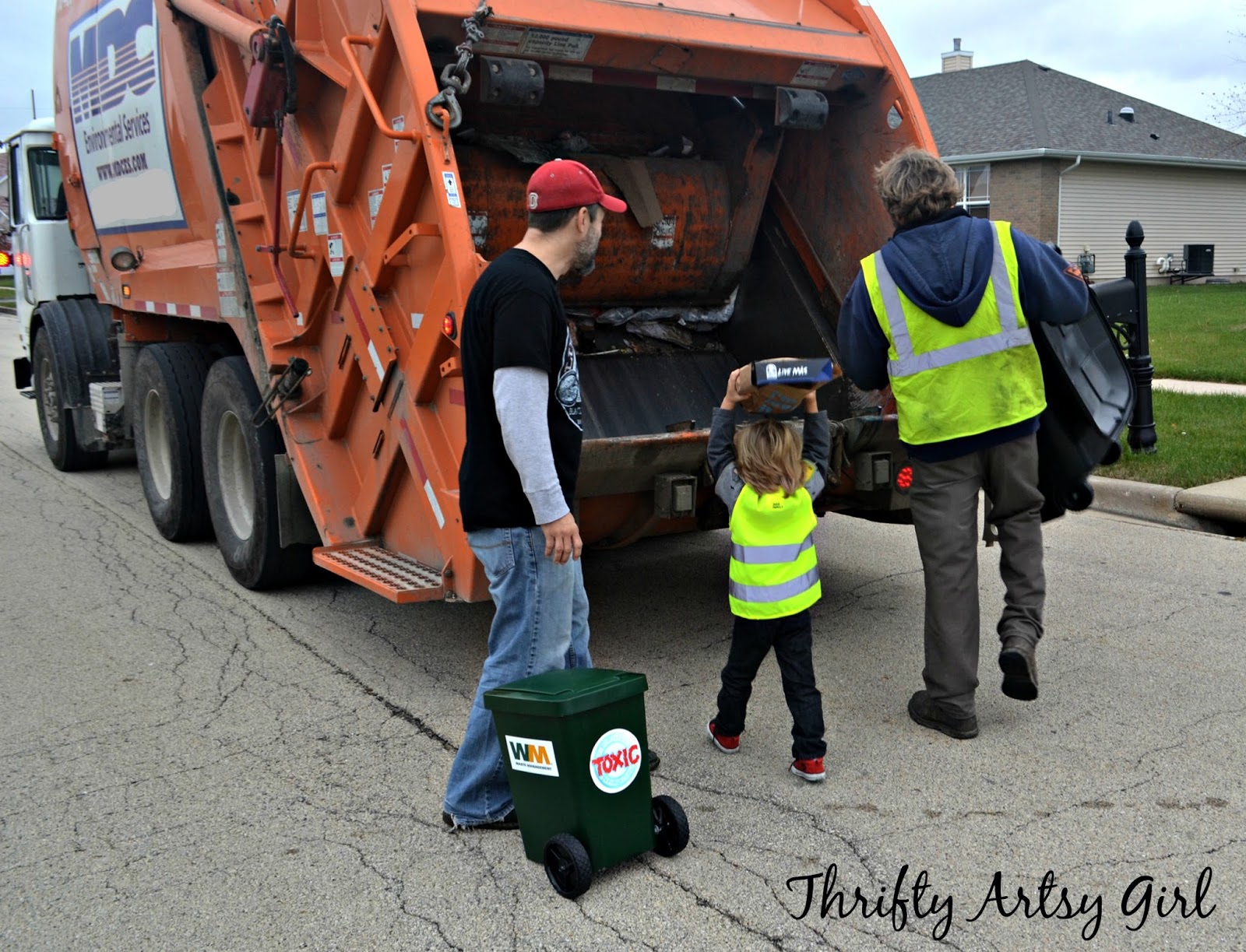 Thrifty Artsy Girl: Take Out the Trash: DIY Toddler Sized Wheeled Trash ...
