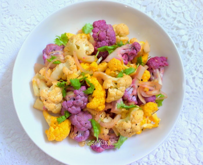 Peng's Kitchen: Roasted Tri-Colour Cauliflower