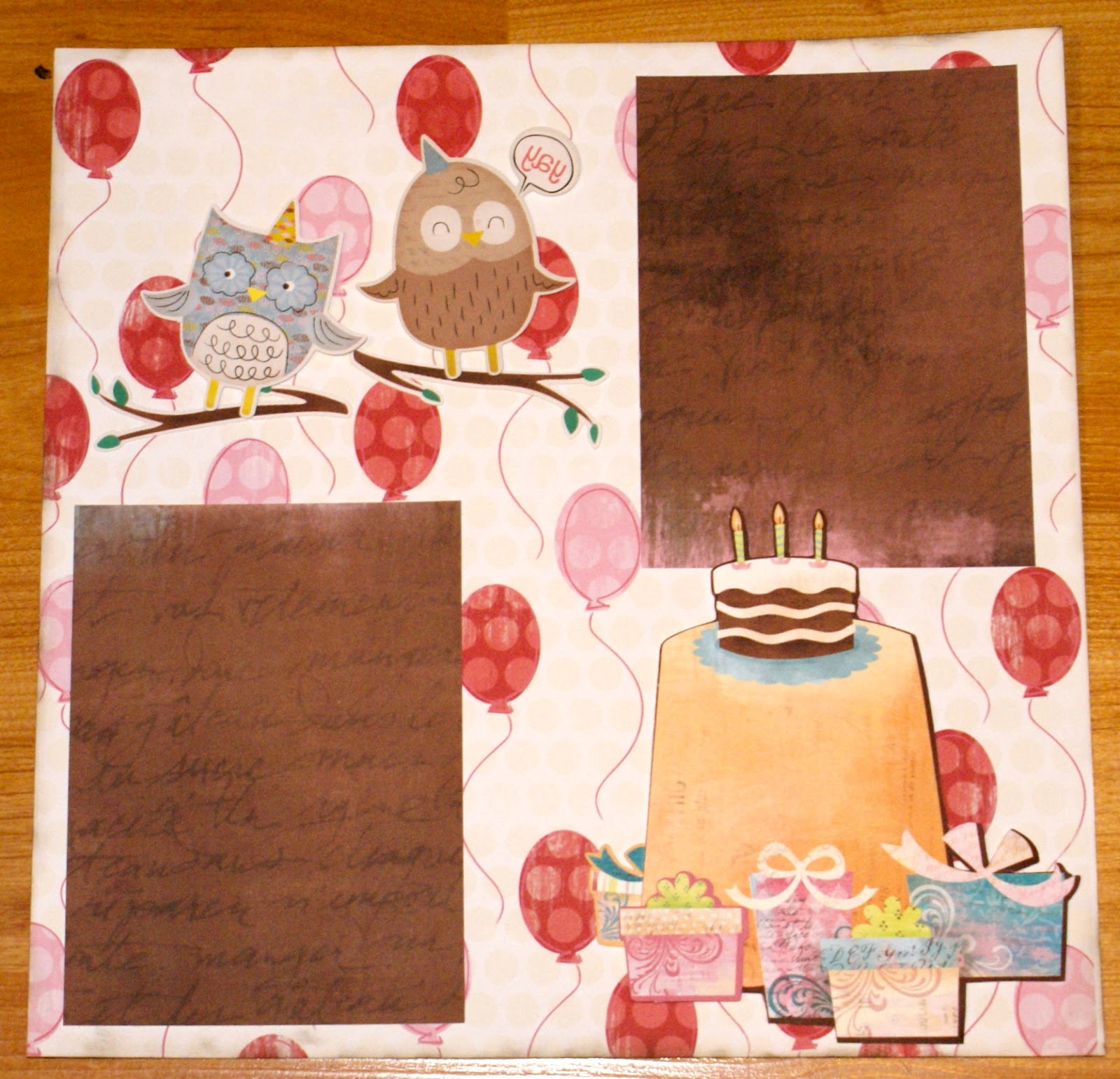 Lena's Crafts: Birthday Layouts Using the Cricut Imagine