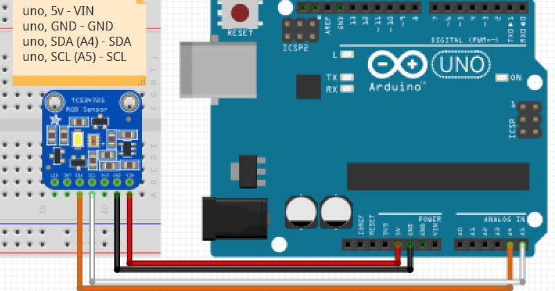 NecessaryEvil From NowOn Arduino RGB Sensor TCS34725 necessaryevil-from-nowon-arduino-rgb-sensor-tcs34725