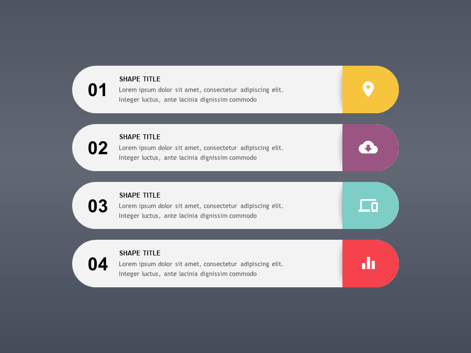 Dark Round List PowerPoint Templates - PowerPoint Free