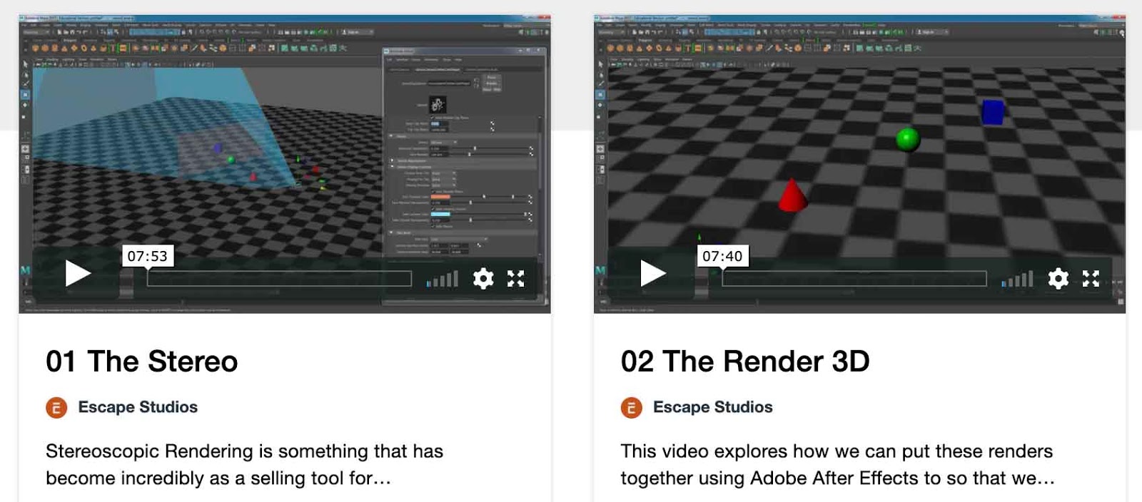 Escape Studios Animation Blog: 3D Stereo Rendering with Michael Davies