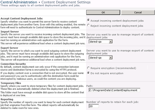 Dev Help: Content Deployment Feature in SharePoint 2010