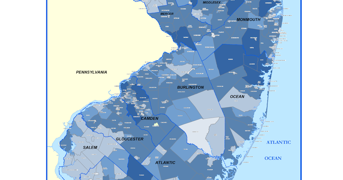 Jacob's Maps: New Jersey Municipalities map