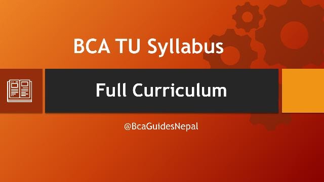 BCA TU Full Syllabus- All semesters