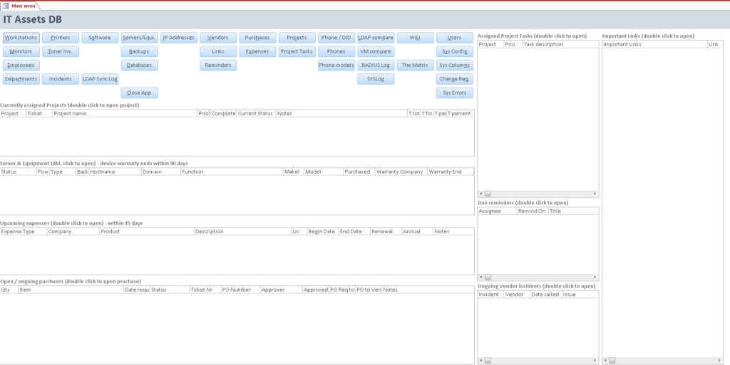 Asset Management Access Database - Collage Template