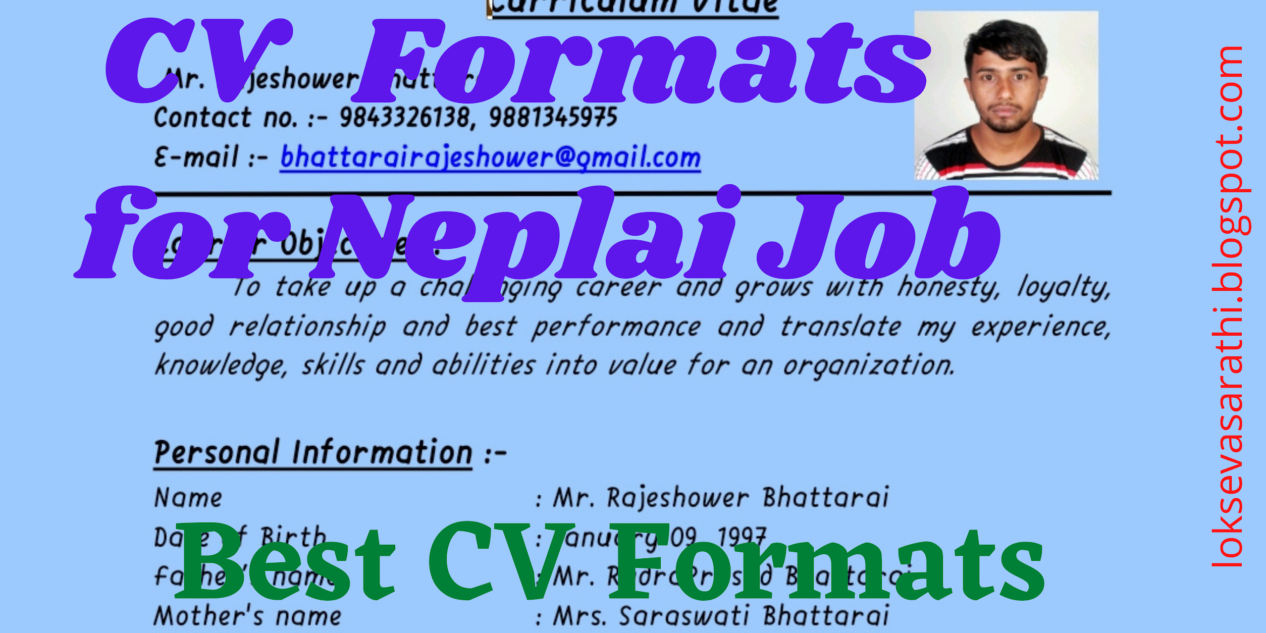 CV Formats For Nepali Jobs - Loksewa Sarathi