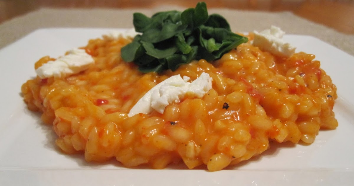 Roasted Red Pepper and Goat Cheese Risotto