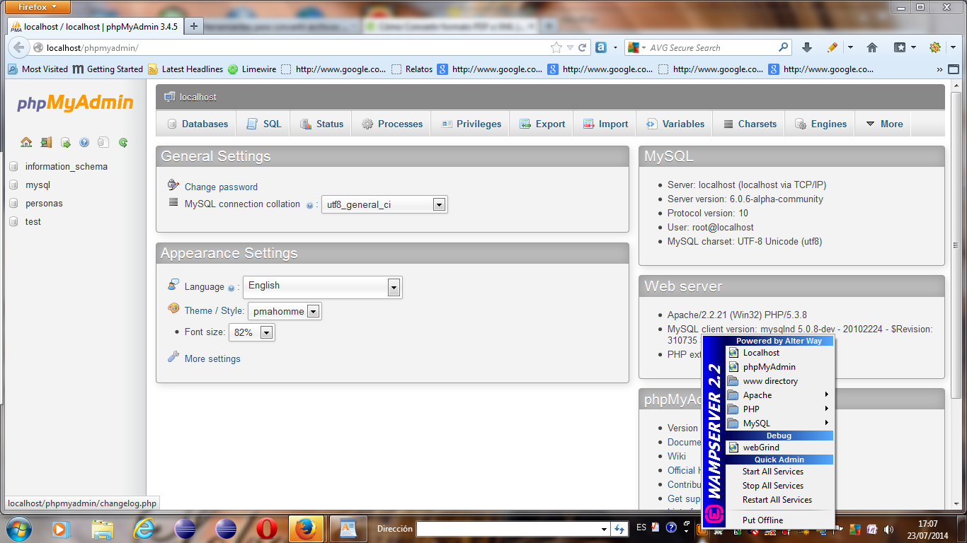 WAMP Server : El PHP Server