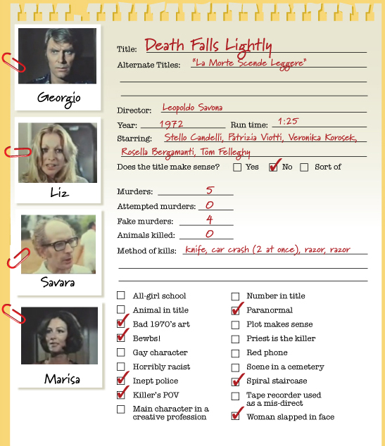 The Giallo Files: Death Falls Lightly