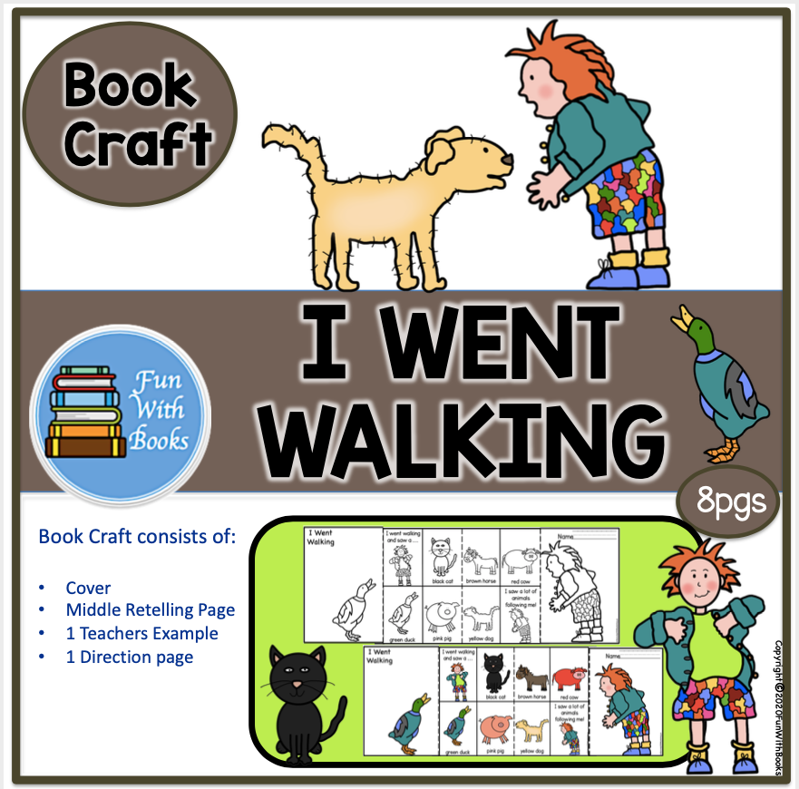 I WENT WALKING BOOK CRAFT ~ Book Units by Lynn