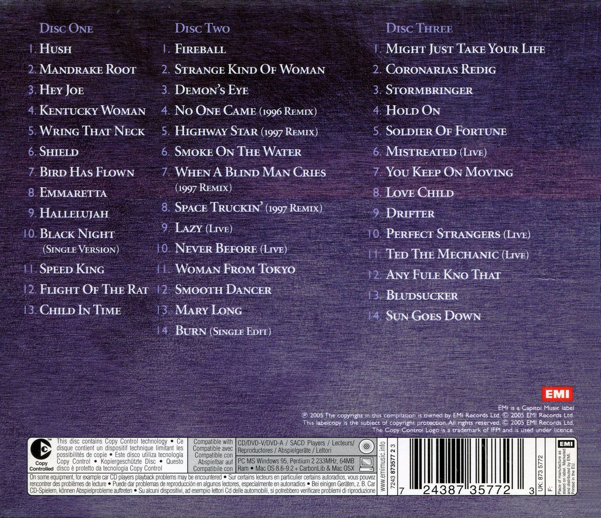 Classic Rock Covers Database: Deep Purple - The Platinum Collection ...
