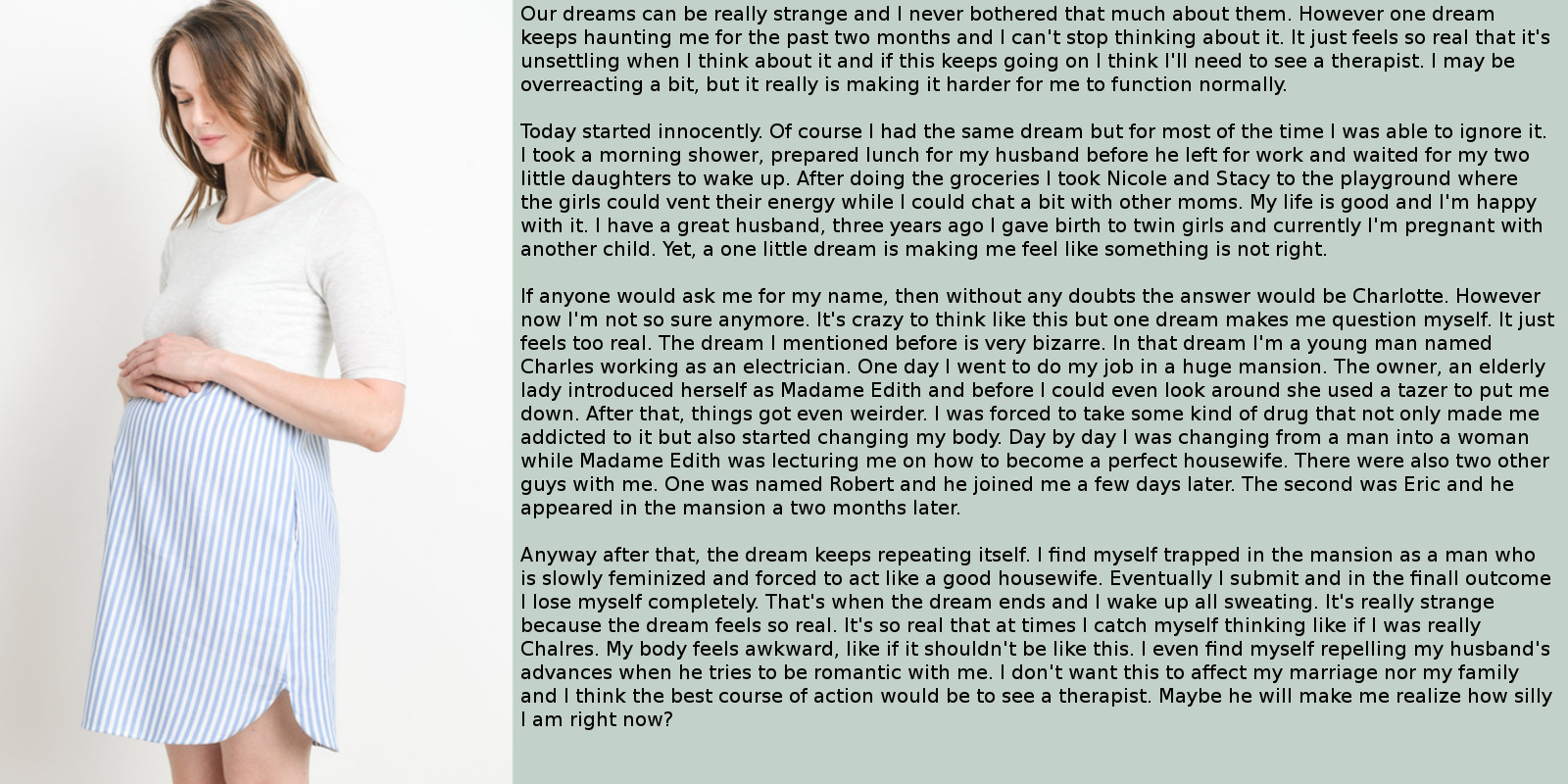 Marti's tg captions: The mansion of Madame Edith. Suspicions