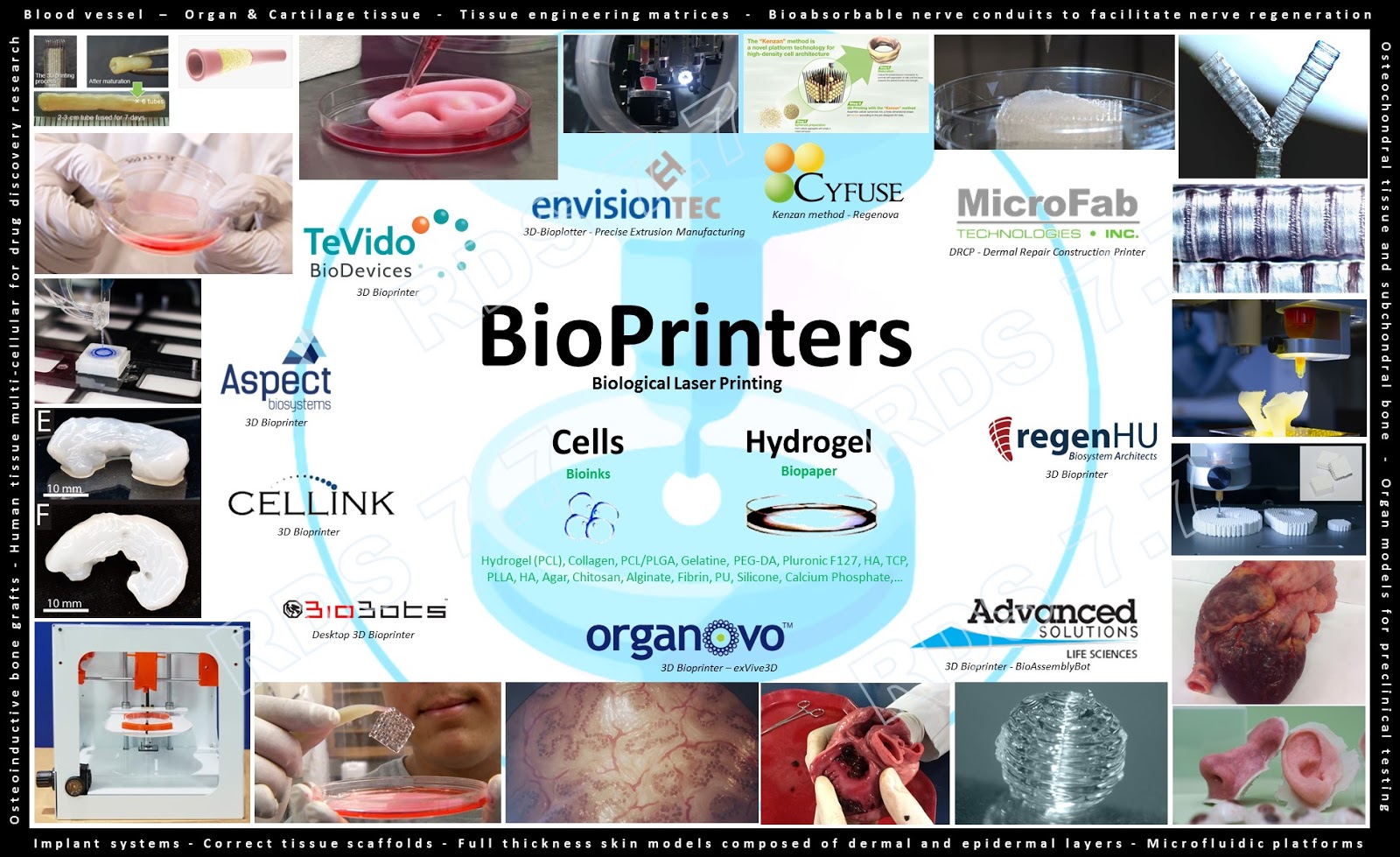 Bio-Printers Infographic (Manufactured, materials and applications ...