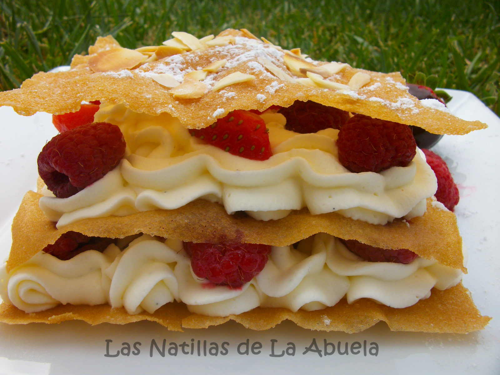 Las Natillas De La Abuela: TARTA ÁRABE DE VAINILLA ,FRESAS Y FRAMBUESAS