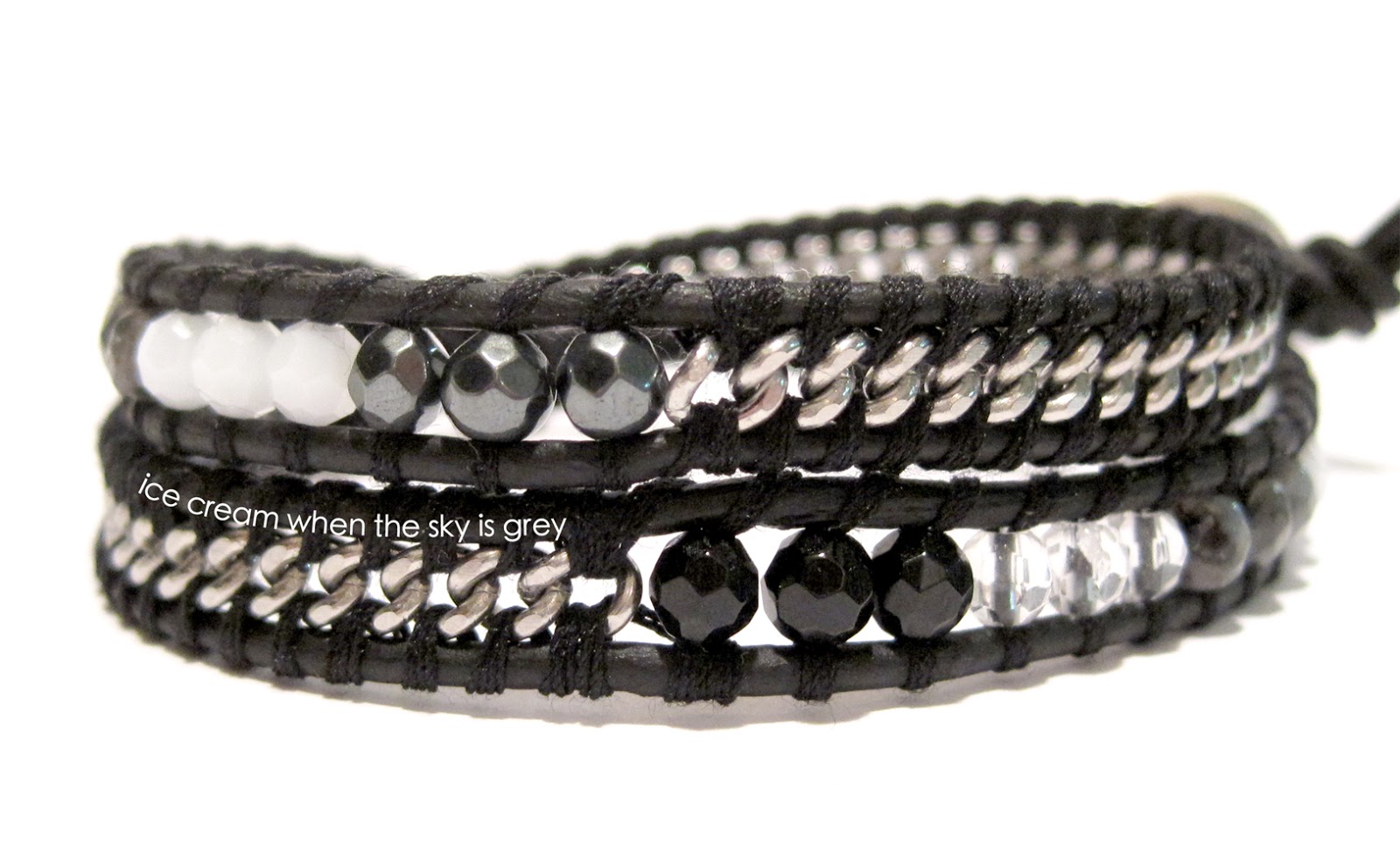 ice cream when the sky is grey: DIY Bracelet: Chain Mix 2 Wrap Leather ...