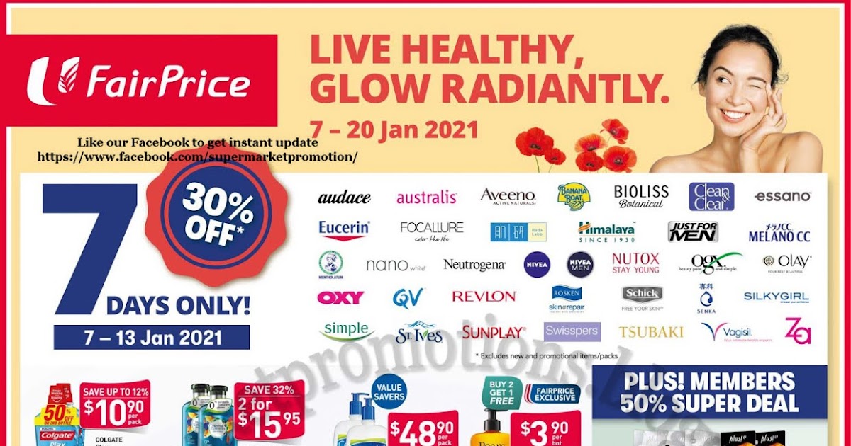 NTUC FairPrice Wellness Promotion 07 - 20 January 2021 ~ Supermarket ...