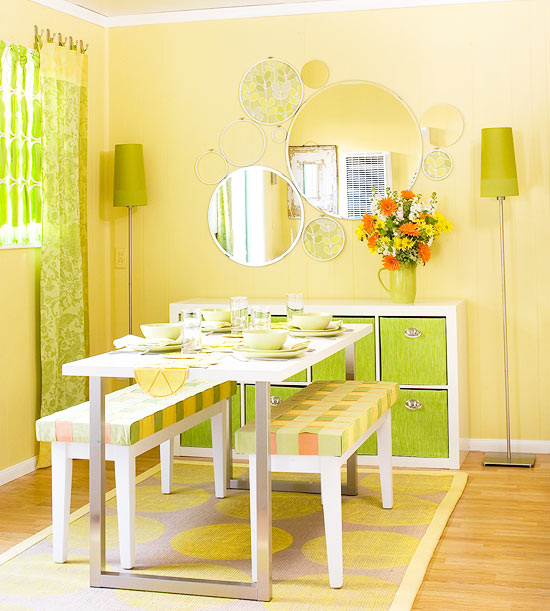 New Home Interior Design: Green Color Schemes