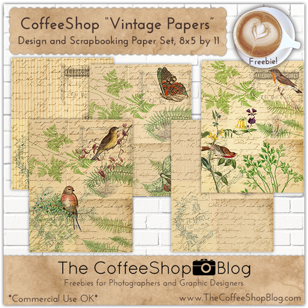 The CoffeeShop Blog: CoffeeShop "Vintage Paper" Set!