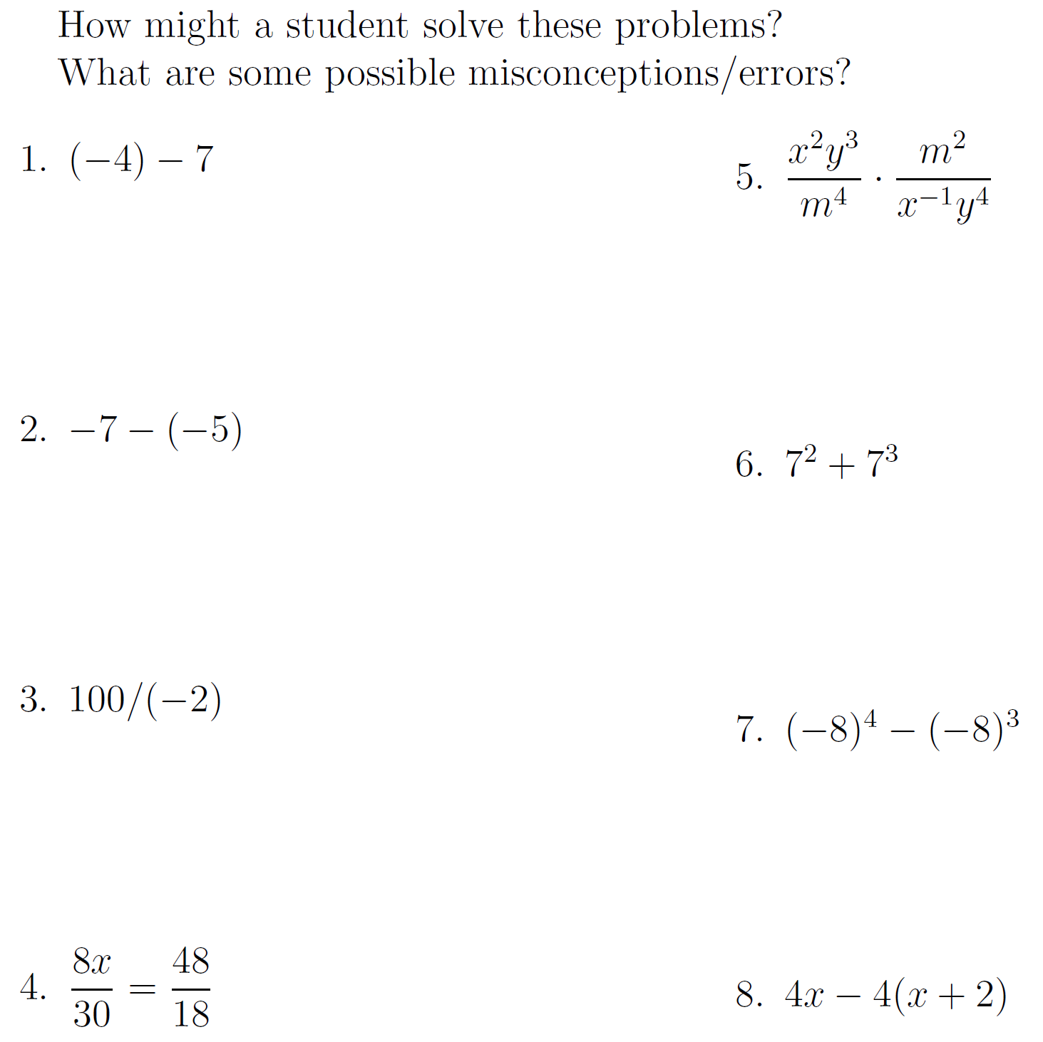 Drawing On Math: TMC: Nix the Tricks