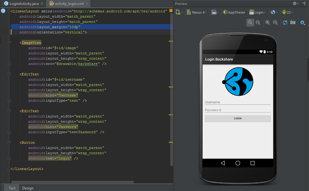 [ANDROID] MEMBUAT TAMPILAN LOGIN DENGAN ANDROID STUDIO - BACKSHARE