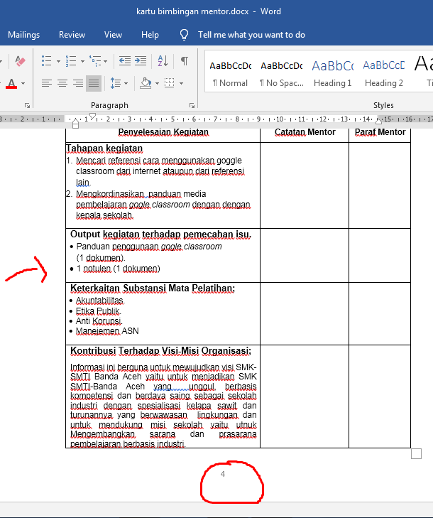 Cara membuat daftar tabel otomatis