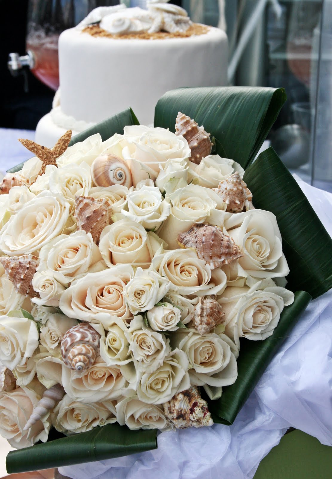 Beach House Living: Beach and Bridal™ Shell bouquets centerpieces and ...