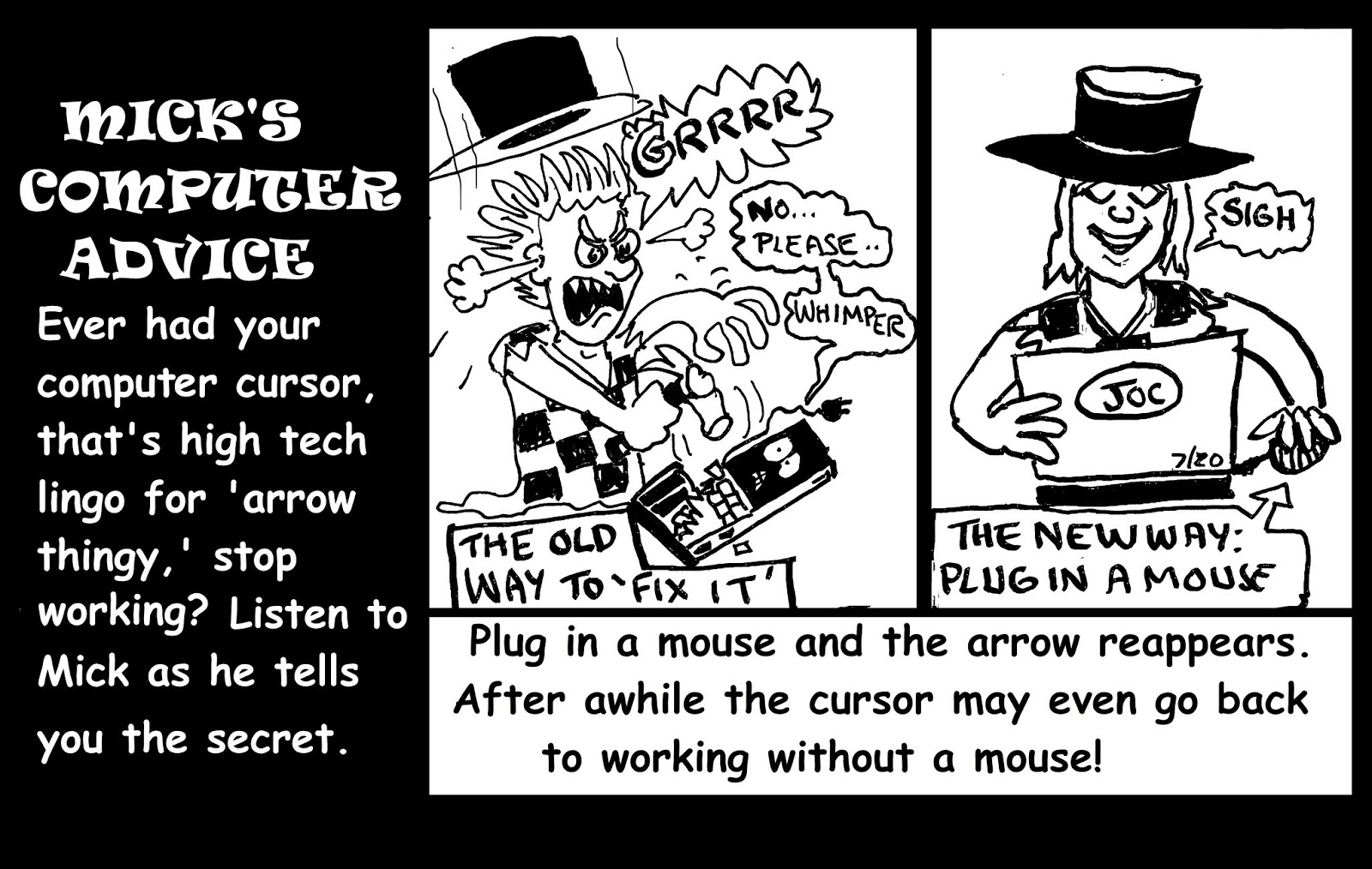 JOC'S CARTOONS: Mick's Computer Tips