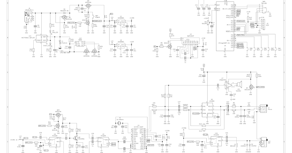 JO4EFC/1 の備忘ブログ: Si4734 ポケットラジオの設計と製作 (2) 回路