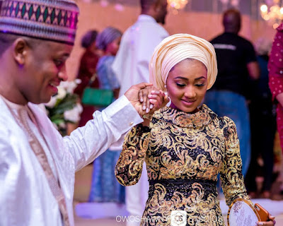 Cute photo of Zahra and Ahmed Indimi dancing at a wedding