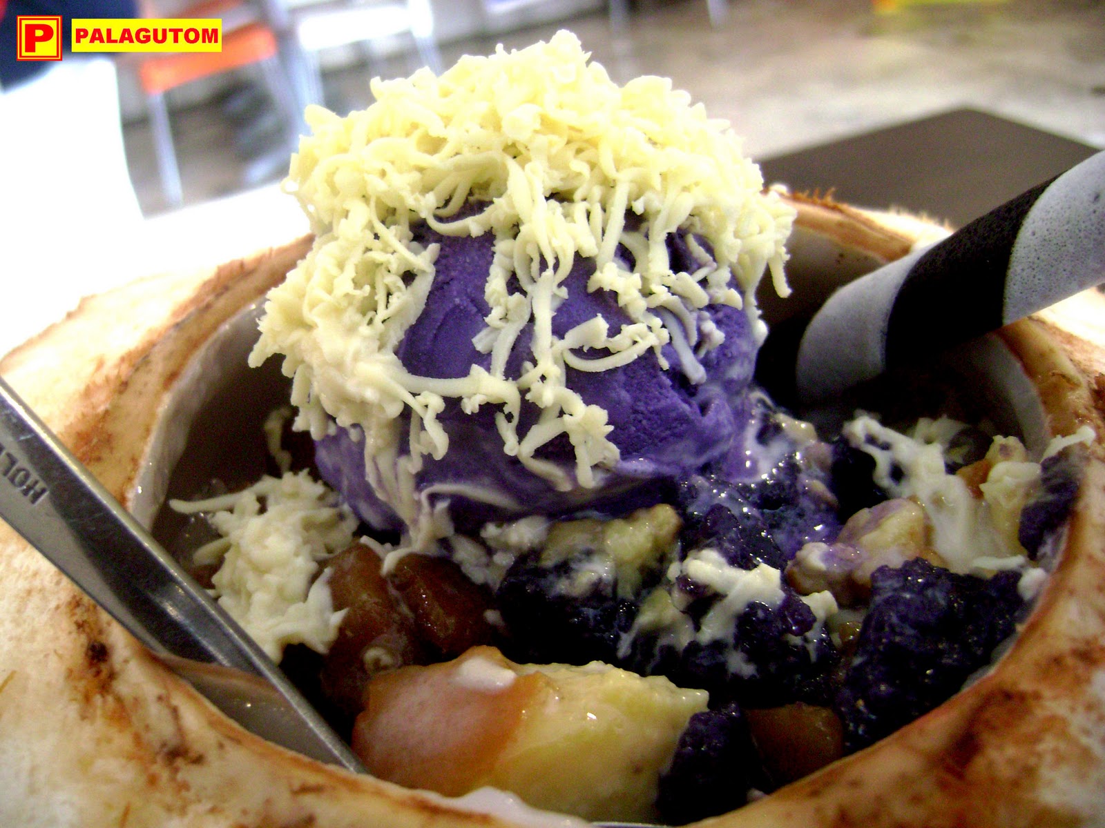 [San Fernando] Halo-Halo in a Coconut Shell in La union - PALAGUTOM