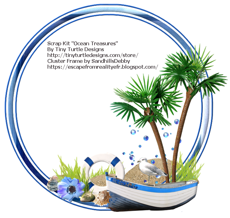 Escape From Reality Blog: FTU Summer Cluster Frames "Ocean Treasures"