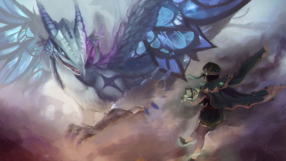 Genshin Impact, Dvalin, Stormterror, Dragon, Venti, 4K, #3.3017 ...