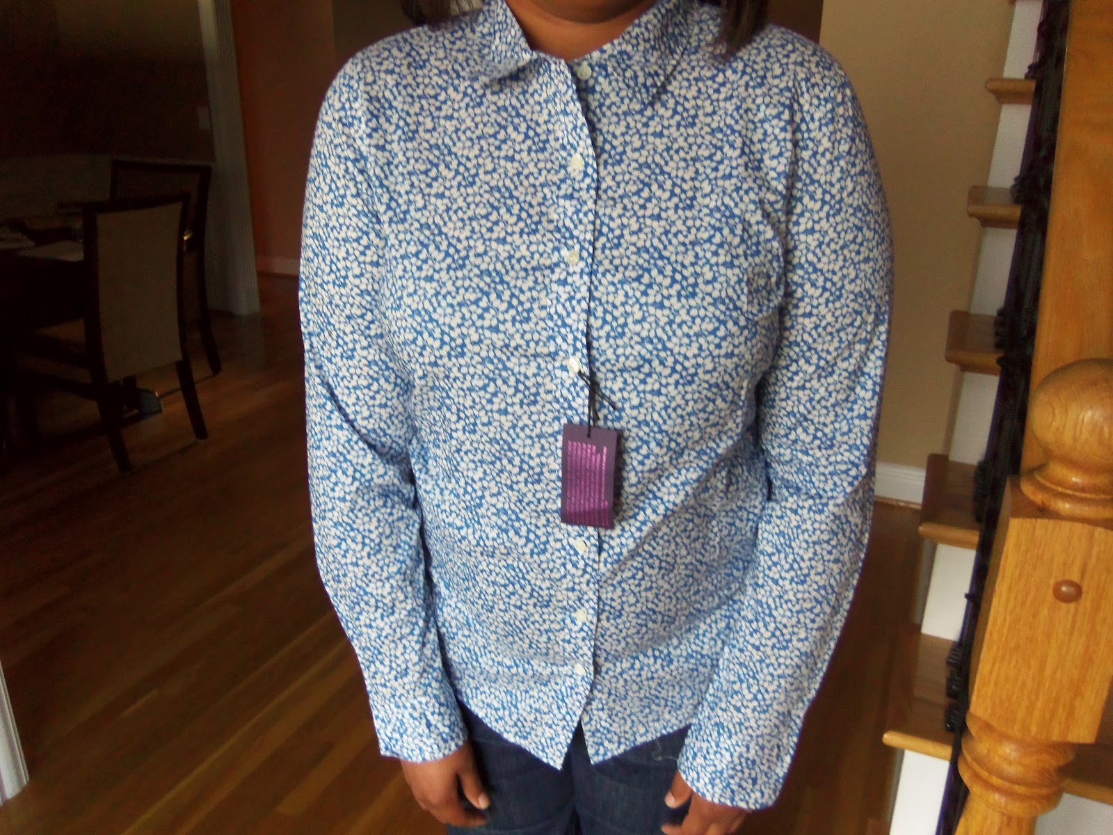 J. Crew Downtown Field Jacket in Navy and Liberty Print Shirt in Blue ...