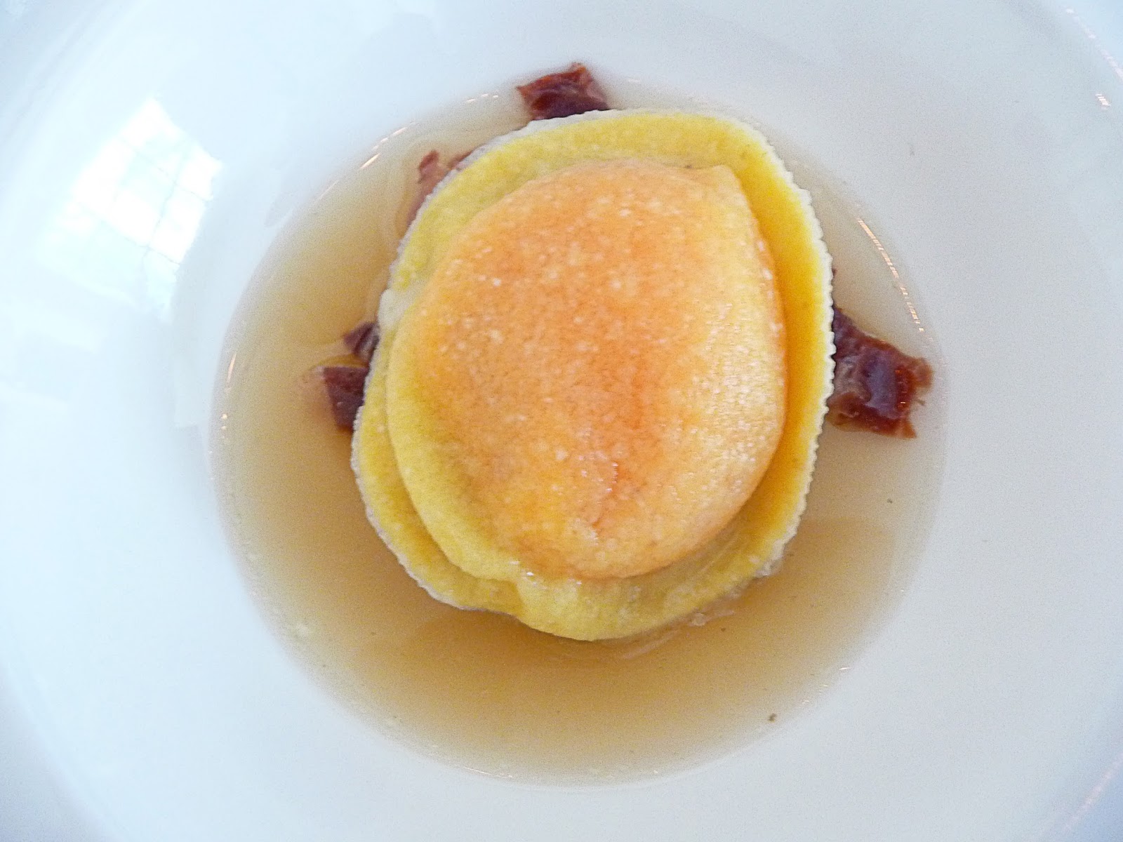 My World of Travel and Food: Egg yolk raviolo, iberico bellota, duck ...