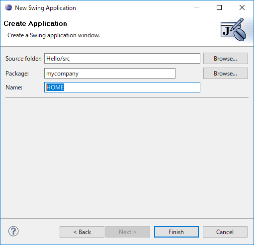 [Java] GUI Application (Swing on Eclipse)