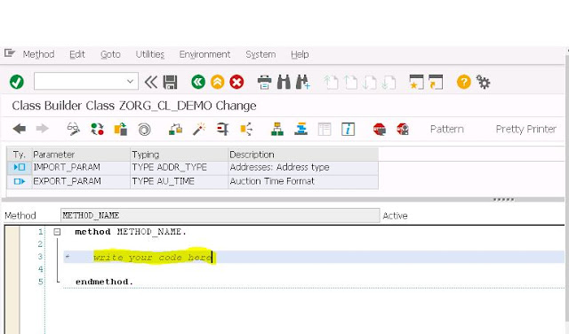 How to build global class in ABAP (SE24) and Calling Class in report ...