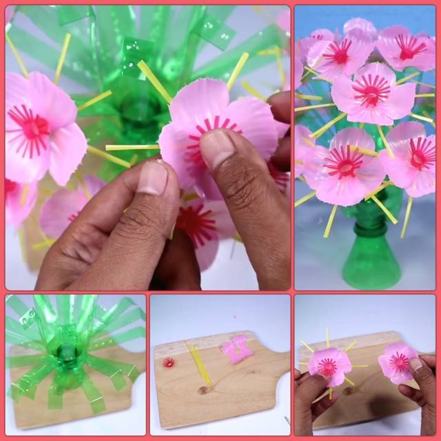 16 Macam Membuat Bunga dari Sedotan Mudah dan Cantik - Kreator Kerajinan